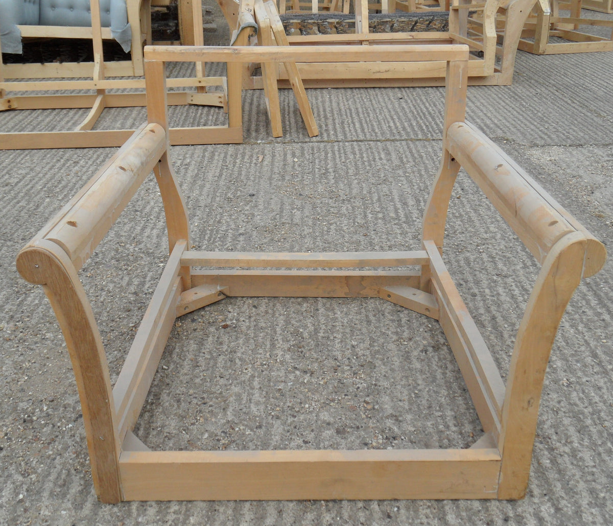 Modern Retro Modular Square CLUB Chesterfield ARMCHAIR Chair Hardwood ...